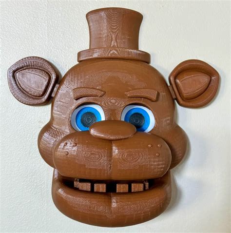 With Eyes Freddy Fazbear Mask Wall Mounted Five Nights At Freddys
