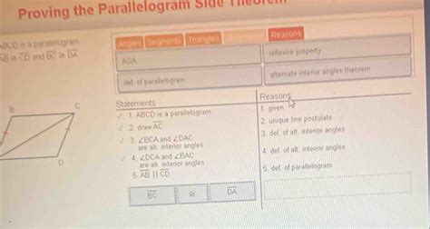 Solved Proving The Parallelogram Side Teol Abcd Is A Parallelogram