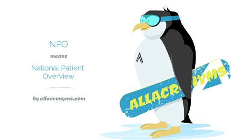 Npo National Patient Overview