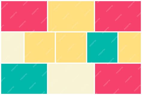 Premium Vector Photo Collage Pattern White Frames Colored Pattern