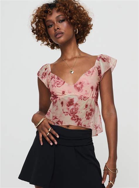 Time After Top Pink Floral Princess Polly