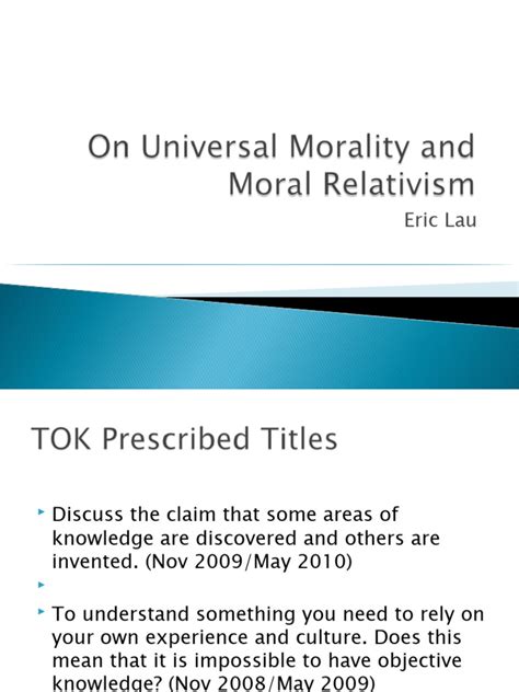 Objective Morality Pdf Morality Relativism