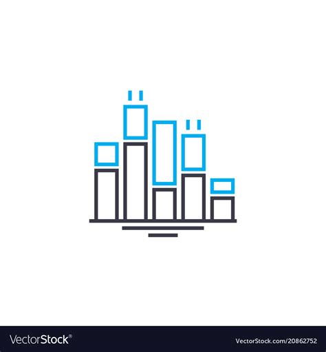 Bar Chart Thin Line Stroke Icon Chart Royalty Free Vector