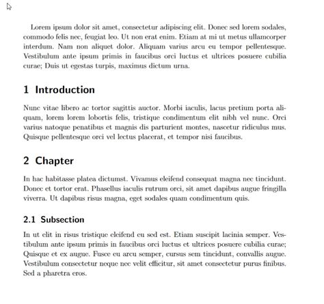 Sectioning Font Of Sectionsubsection Different Than Font Of Main