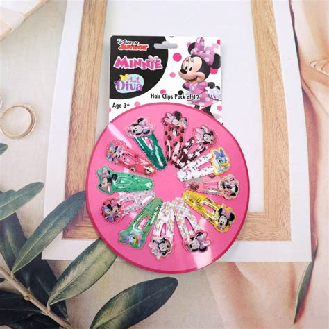 Lil Diva Minnie Mouse Hair Clips Pack Of 12 — Toycra
