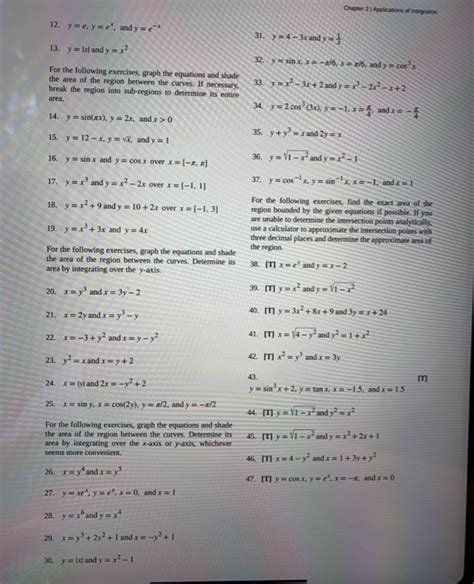Solved For The Following Exercises Determine The Area Of Chegg