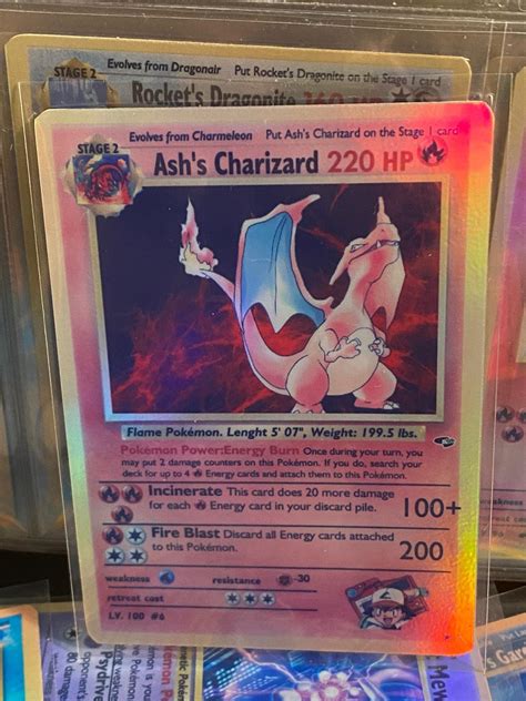 Ashs Charizard Gym Heroes Revival Handmade Holo Proxy Etsy