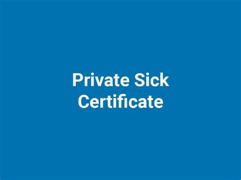 Private Sick Certificate The Charing Practice