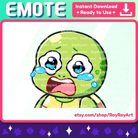 Twitch Emote Turtle Crying Sad Emote Sub Emoji Etsy