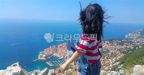 크로아티아 유럽 바다 자연 뒷모습 사진이미지일러스트캘리그라피 Hjkang114작가