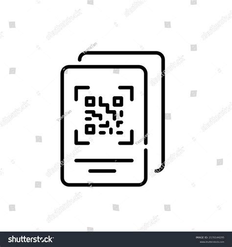 id card qr code pixel perfect stock vector royalty free 2170144295