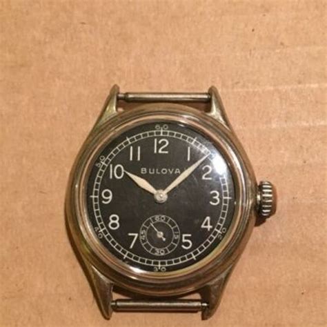 Rare Wwii Vintage Bulova Military Field Mens Watch Army Navy