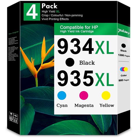 934xl And 935xl Ink Cartridges Combo Pack 4 Pack Compatible For Hp934xl