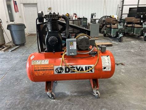 80 Gallon Devair Air Compressor Model Number Tap 5052 On Wheels 230