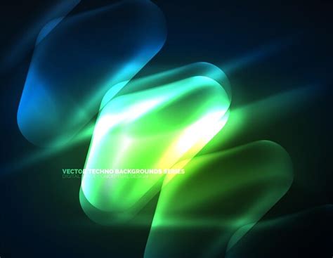 Premium Vector Illuminated Lens Flares Glowing Color Techno Background Vector Hitech Abstract