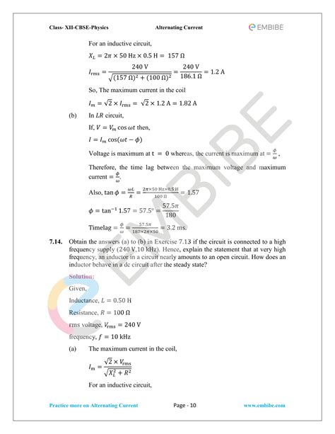 NCERT Solutions For Class Physics Chapter Embibe