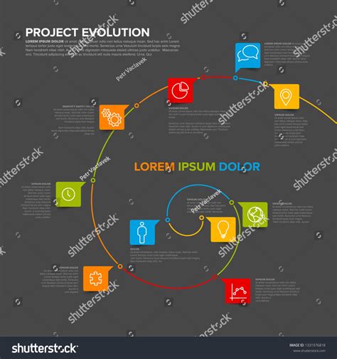 Project Evolution Timeline Template Spiral Model Stock Vector Royalty