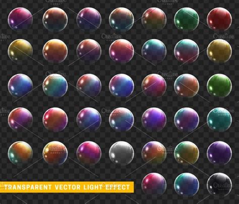 Bubbles Soap Realistic Set Isolated Illustrator Graphics ~ Creative