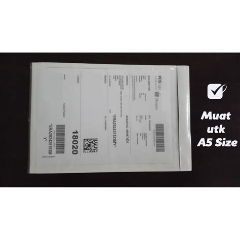Consignment Note 17cm × 25cm Pocket Label Use Whole Glue Packing List Parcel Packing Shopee