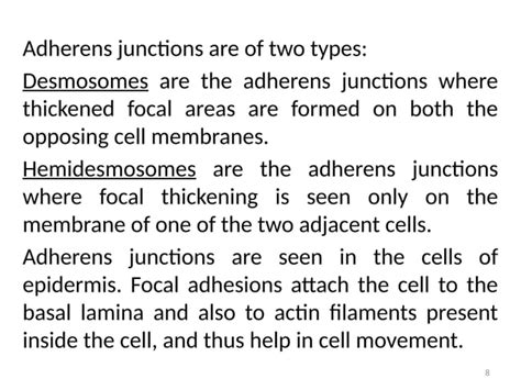 Physiology Of Different Intercellular Junctions Ppt