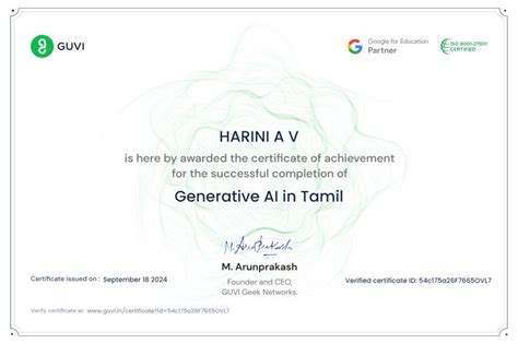 harini a v on linkedin generativeai ai guvi machinelearning aiinnovation learningjourney…