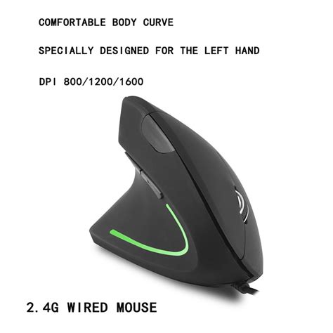 Wired Mouse Stereo Vertical Mouse Vertical Wired Mouse Left Handed Mouse 5th Generation Left