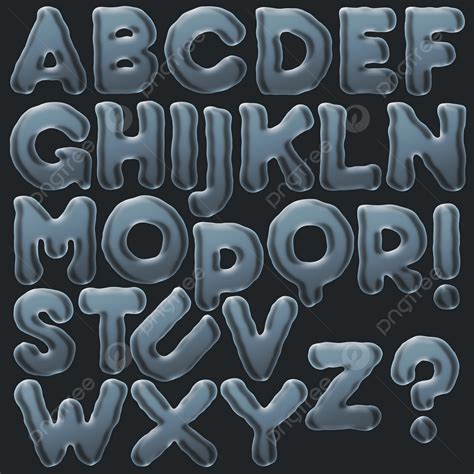 Cool Bubble Alphabet Letters A Z