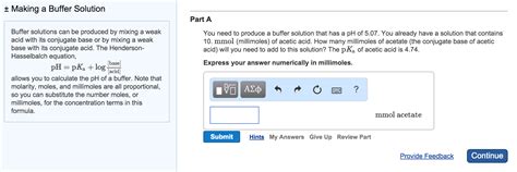 solved buffer solutions can be produced by mixing a weak