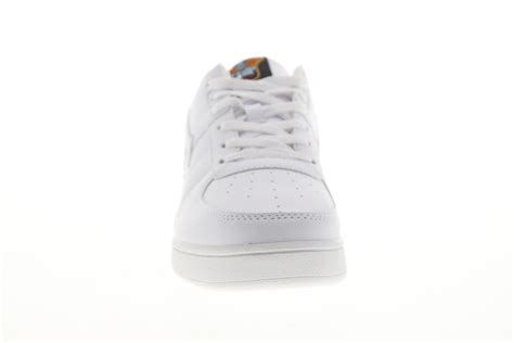 World Of Troop Crown Mens White Leather Casual Lifestyle Sneakers Shoes