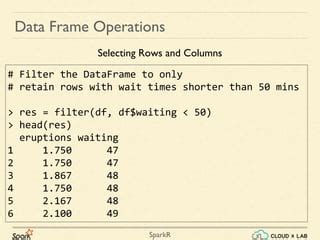 Introduction To SparkR Big Data Hadoop Spark Tutorial CloudxLab PPT
