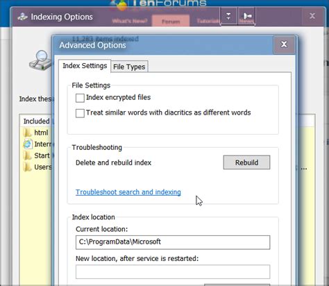 Where Is Index File Written To Solved Windows 10 Forums