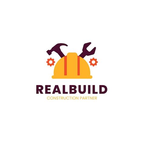 Plantilla De Logotipo De Empresa De Construcción De Diseño Plano Vector Gratis