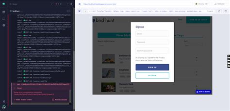javascript unable to get element of my pop up sign up stack overflow