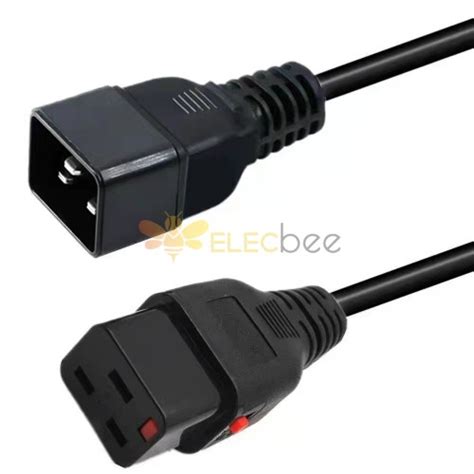 american standard three prong to locking iec c13 plug cable 3pin