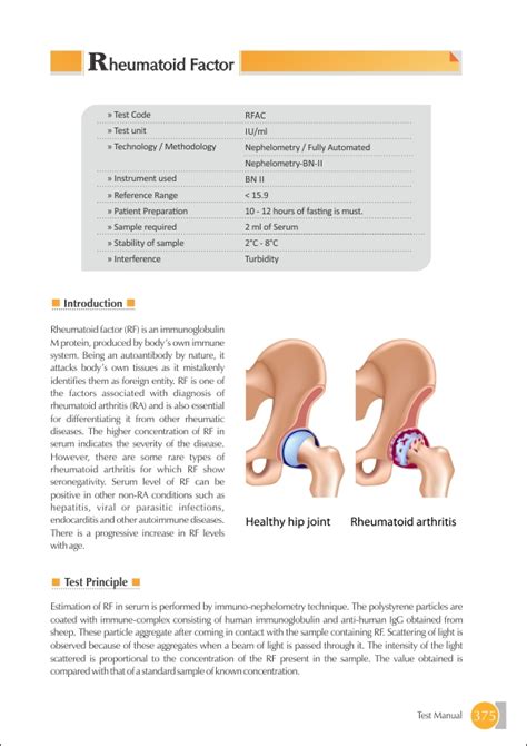 Rheumatoid Factor Rf Test Price Rs 680 Thyrocare