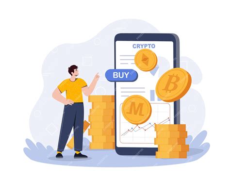 Premium Vector Man With Cryptocurrency