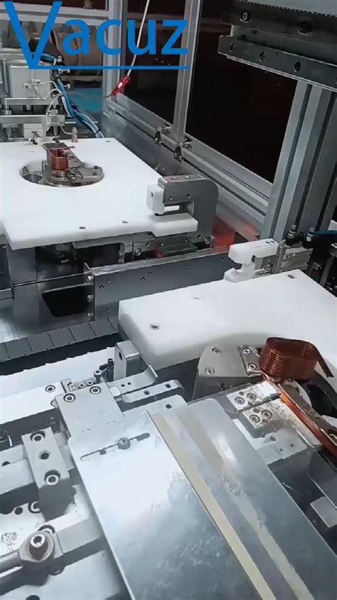 Two Stations Vacuz Automatic Rectangle Flat Copper Wire Inductor Coil Needle Winding Machine