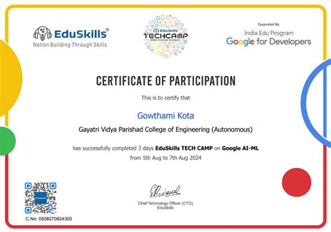 Gowthami Kota On Linkedin Ai Machinelearning Eduskills Techcamp Learningjourney Quiz