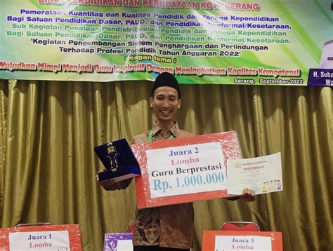 Guru Smpit Al Izzah Serang Irfan Rahman Raih Juara 2 Lomba Guru
