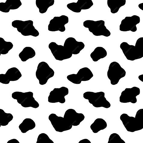 Premium Vector Cow Hide Seamless Pattern Holstein Cattle Texture Cow