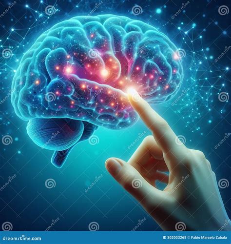 Digital Artistic Representation Of The Human Brain Made By Artificial