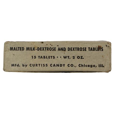 Packet Malted Milk Dextrose And Dextrose Tablets Field Ration K Full