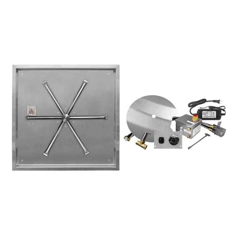 Firegear Aws Square Flat Pan Gas Fire Pit Burner System Fpb 46sfbsaws Flame Authority