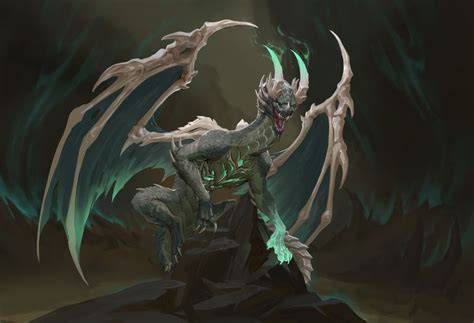 Ruined Dragon Undead Dragon Dnd Necromancer Dragon Creature Art