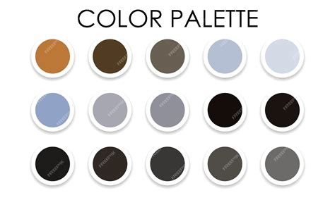 범용 색상 견본 색상 팔레트 벡터 일러스트 레이 션 프리미엄 벡터