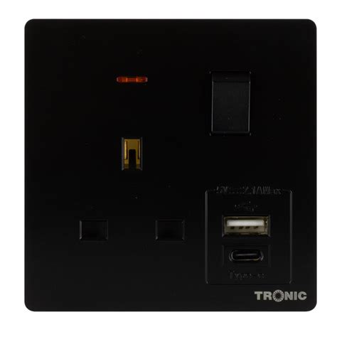 Single Switch Socket With Usb Type C Tronic Tanzania