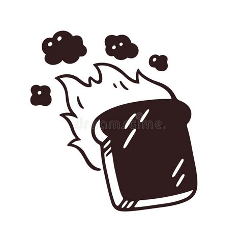 Burnt Toast Drawing Stock Vector Illustration Of Food 130102759