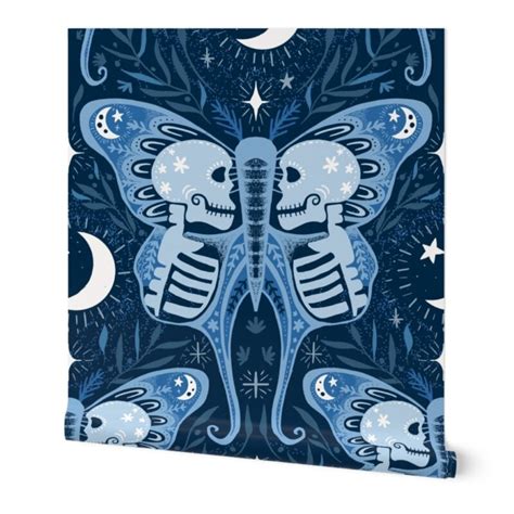 Whimsigothic Goth Moth Zoe Feast Surface Pattern Designer