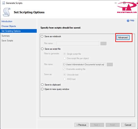 Hướng dẫn generate script dữ liệu SQL Server Management