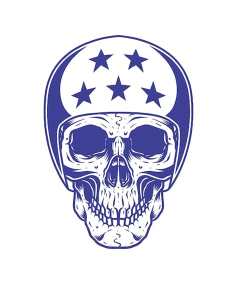 Premium Vector Helmet Skull Illustration